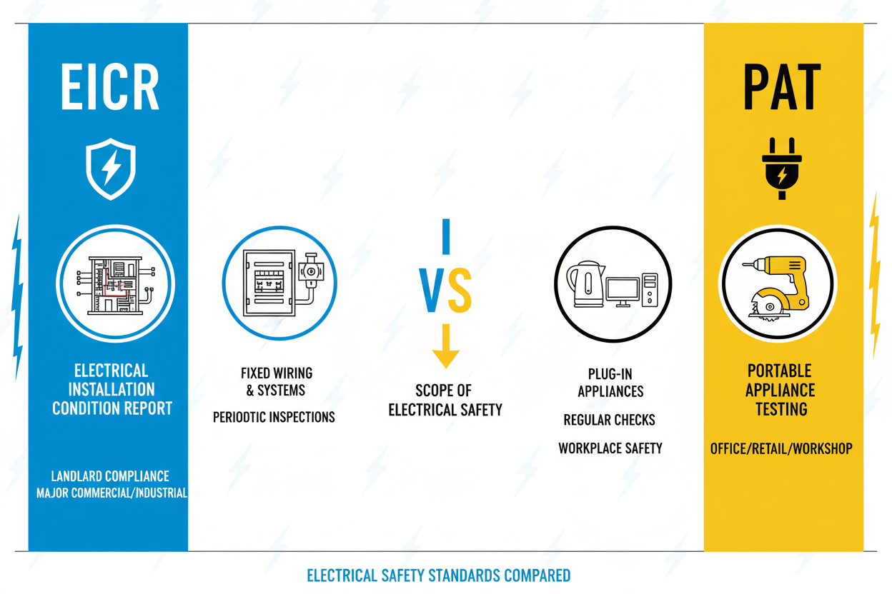 EICR vs PAT Test – What’s the Difference? UK 2025 Guide – Shiny Spark ...